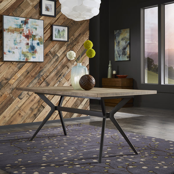 Mercury Row® Etna 7 - Piece Solid Wood Top Trestle Dining Set & Reviews | Wayfair